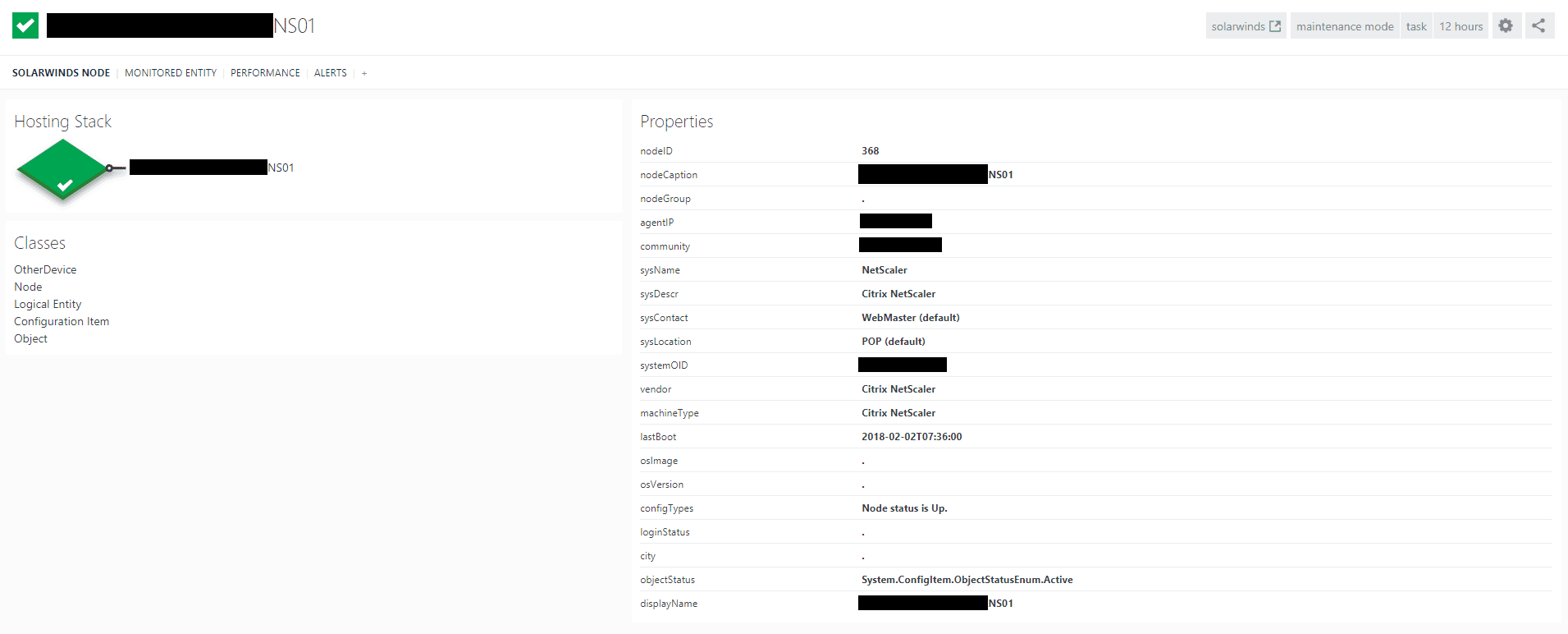Adding Solarwind nodes to Enterprise Applications - SquaredUp DS